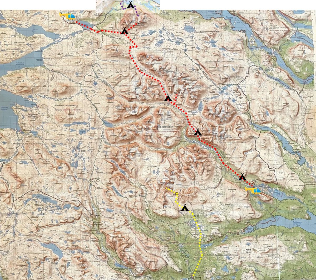 Våra äventyr i Sarek - Ävenflykter